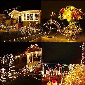 Lenreta 31FT 50LED Solar String Lights Outdoor 8 Modes Waterproof Solar Patio Lights Solar Lights Outdoor Decorative for Garden Yard Home Party Wedding Christmas Garden Solar Lights Patio Lights