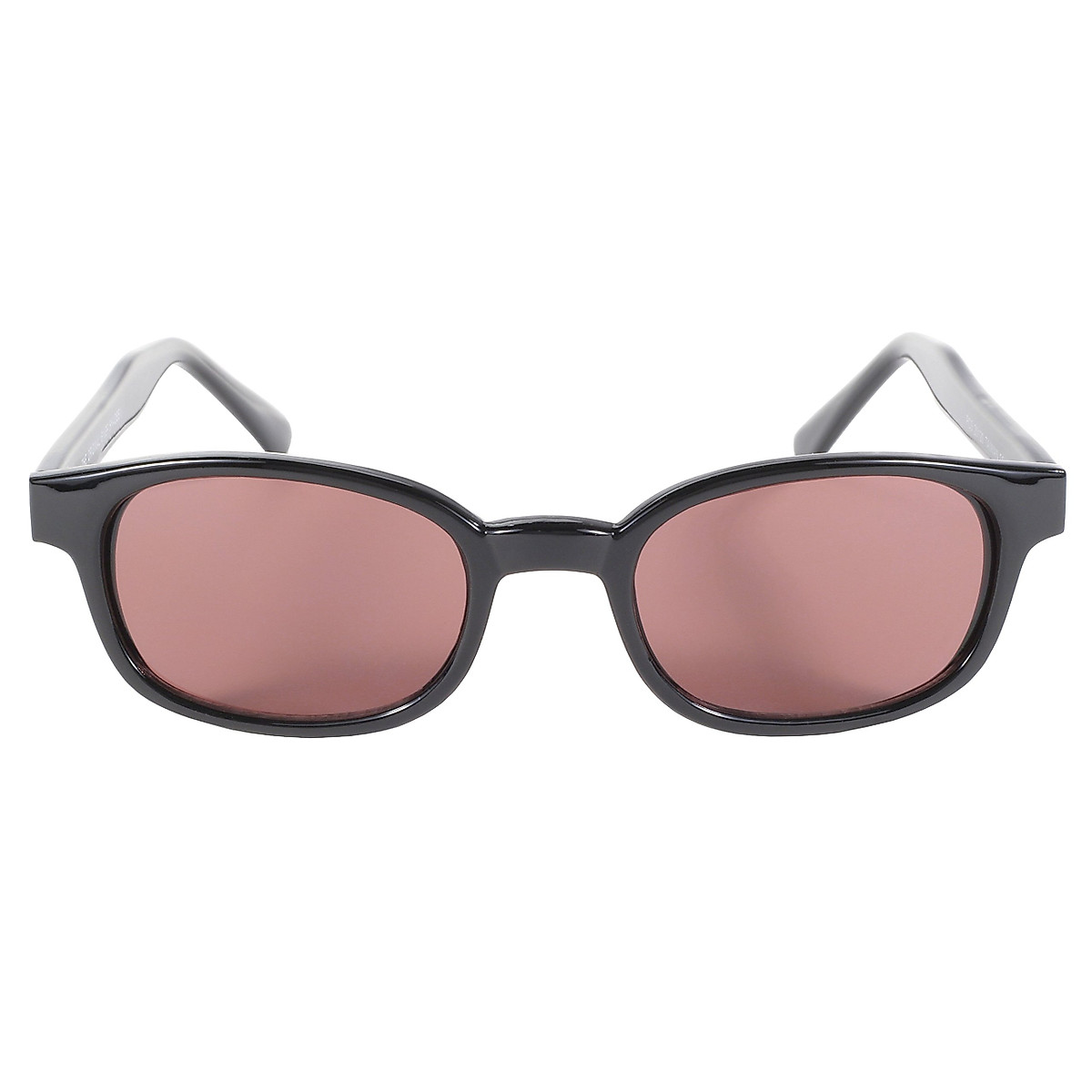 Pacific Coast Original KD's Biker Sunglasses (Black Frame/Rose Colored Lens)