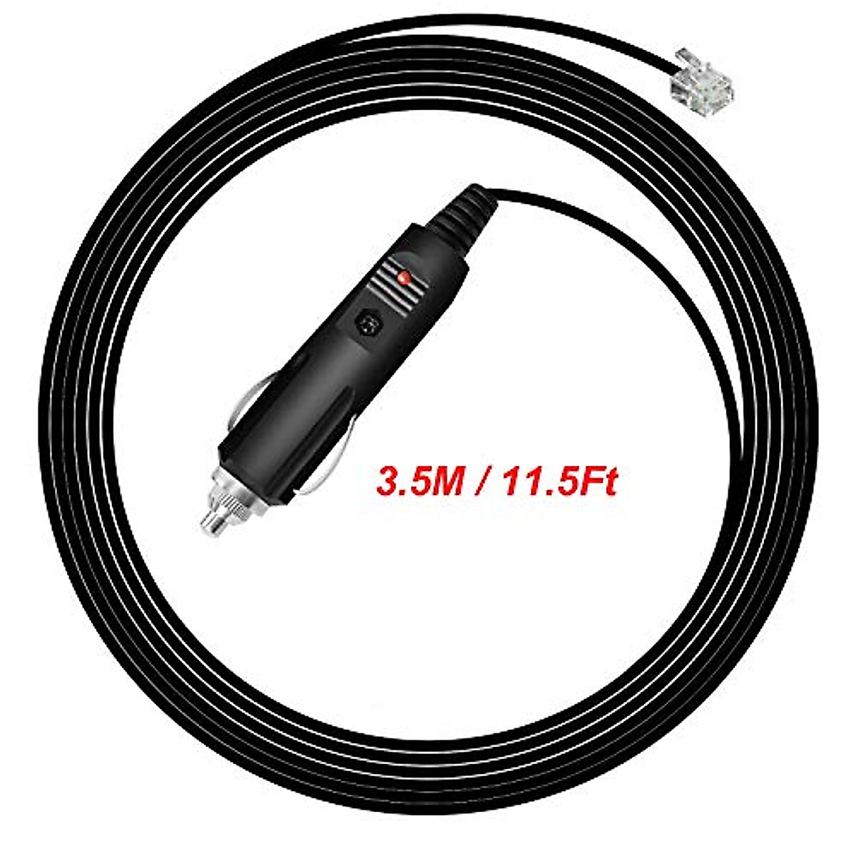 Radar Straight Power Cord Compatible with Uniden R3 R7 R1 Radar Detector, for Passport 9500i/7500S/8500/7500/6800, Radar Passport 8500 X50, Valentine One Radar Detector, etc (3.5m/11.5ft)