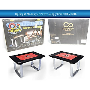 UpBright 12V AC/DC Adapter Compatible with Arcade1Up Item # 8207 ARCU1022690 24" & 32" Portable Infinity Game Table Model IGT-I-02400 IGT-I-03200 Gaming Arcade 1up Power Supply Cord Battery Charger