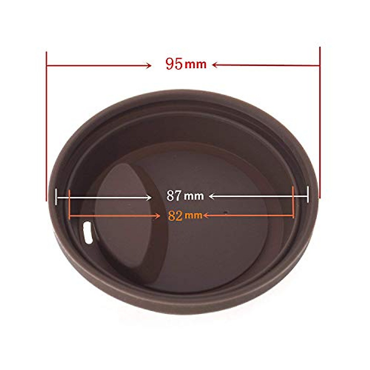 Silicone Drinking Lid Spill-Proof Cup Lids Reusable Coffee Mug Lids Coffee Cup Covers - White 6pcs