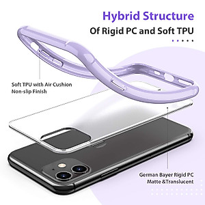 ORIbox for iPhone 11 Case Purple,Translucent Matte case with Soft Edges, Lightweight,iPhone 11 Phone Purple Case for Women Men Girls Boys Kids