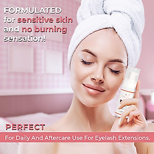 Vitalash Cosmetics Lash Extension Cleanser - Lash Shampoo for Lash Extensions - Lash Foam Cleanser for Extensions - Safe & Irritation Free - 50ML/1.69FL.oz + Brush