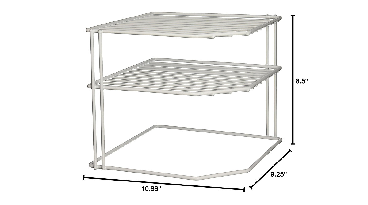 Grayline Corner Helper Shelf - Space-Saving Kitchen Organizer