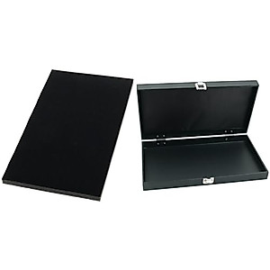 FindingKing Foam Insert 144 Ring Slot & Black Jewelry Case (Single metal clasp)