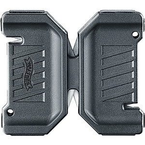 ANZA Boddington KNIVES Blue Black Wood Handle Bonus Walther Pocket Sharpener Knife Always Sharp