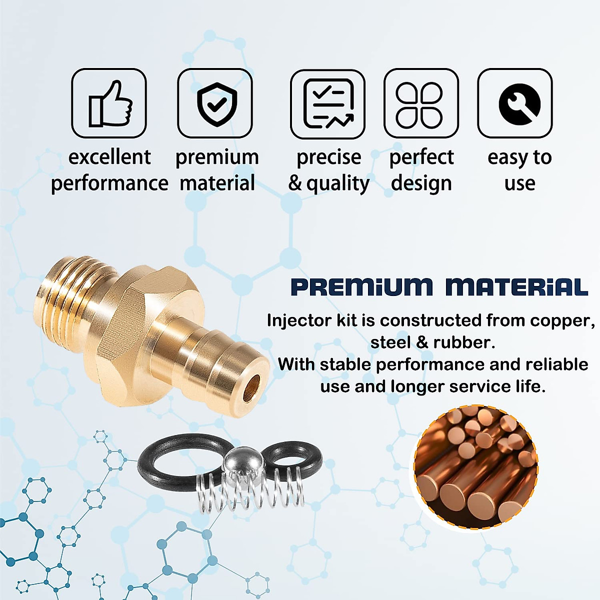Pressure Washer Chemical Soap Injector Kit Fits for Briggs & Stratton, Homelite, Ryobi & Husky Replaces 190593GS 190635GS & 203640GS (2 Set)