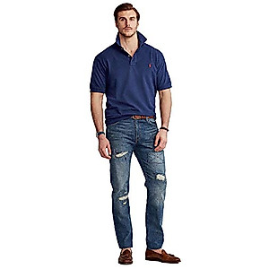 POLO RALPH LAUREN Polo Shirt Men's Big and Tall Pique Cotton Polo Shirt (3XB, Navy)