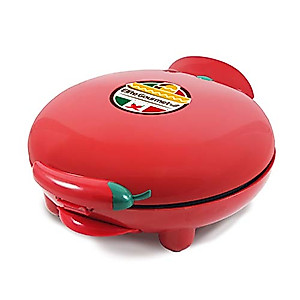 Elite Gourmet EQD413 Non-Stick Electric, Mexican Taco Tuesday Quesadilla Maker, Easy-Slice 6-Wedge, Grilled Cheese, 8 Inch, Red