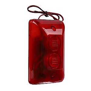 12V 15W Wired Strobe Siren,Sound and Light Alarm System,Sound Alarm Strobe Flashing Red Light 120dB for Home Security