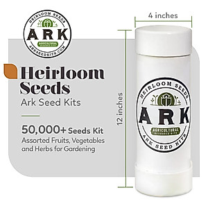 Ark Seed Kits: Organic Heirloom Seed Kit - 70+ Varieties, 50,000+ Seeds - Broccoli, Spaghetti Squash & More for Your Flourishing Haven