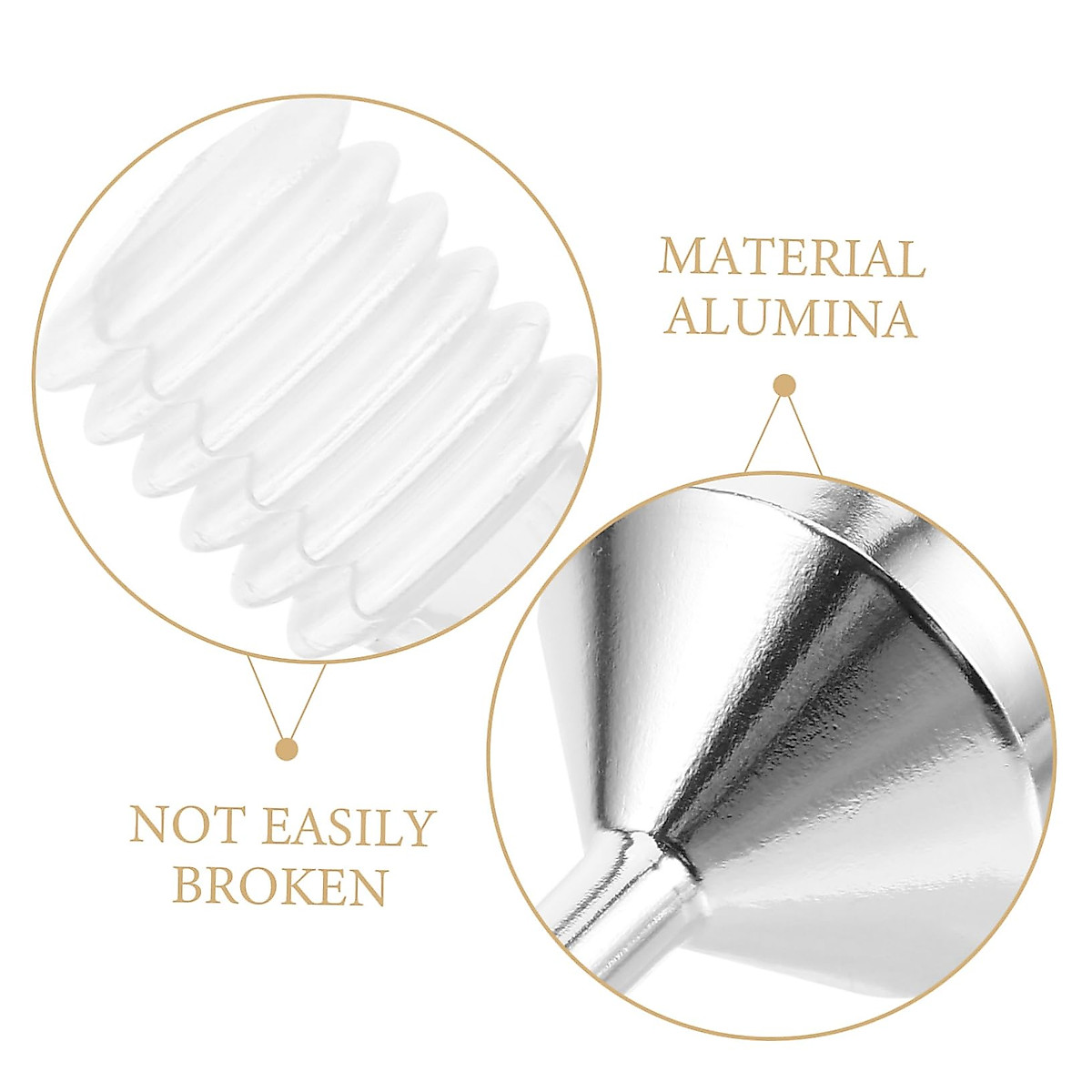 Baluue 12pcs 2.5 Inch x 0.6 Inch Small Metal Funnels with 2 Pack Mini Pipette for Filling Bottle and Containers, Oil and Liquid Filling and Tranfer Funners Tool Kit