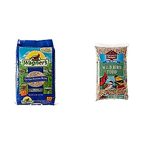 Wagner's 62004 Eastern Regional Wild Bird Food, 20-Pound Bag & 53002 Farmer's Delight Wild Bird Food with Cherry Flavor, 10-Pound Bag