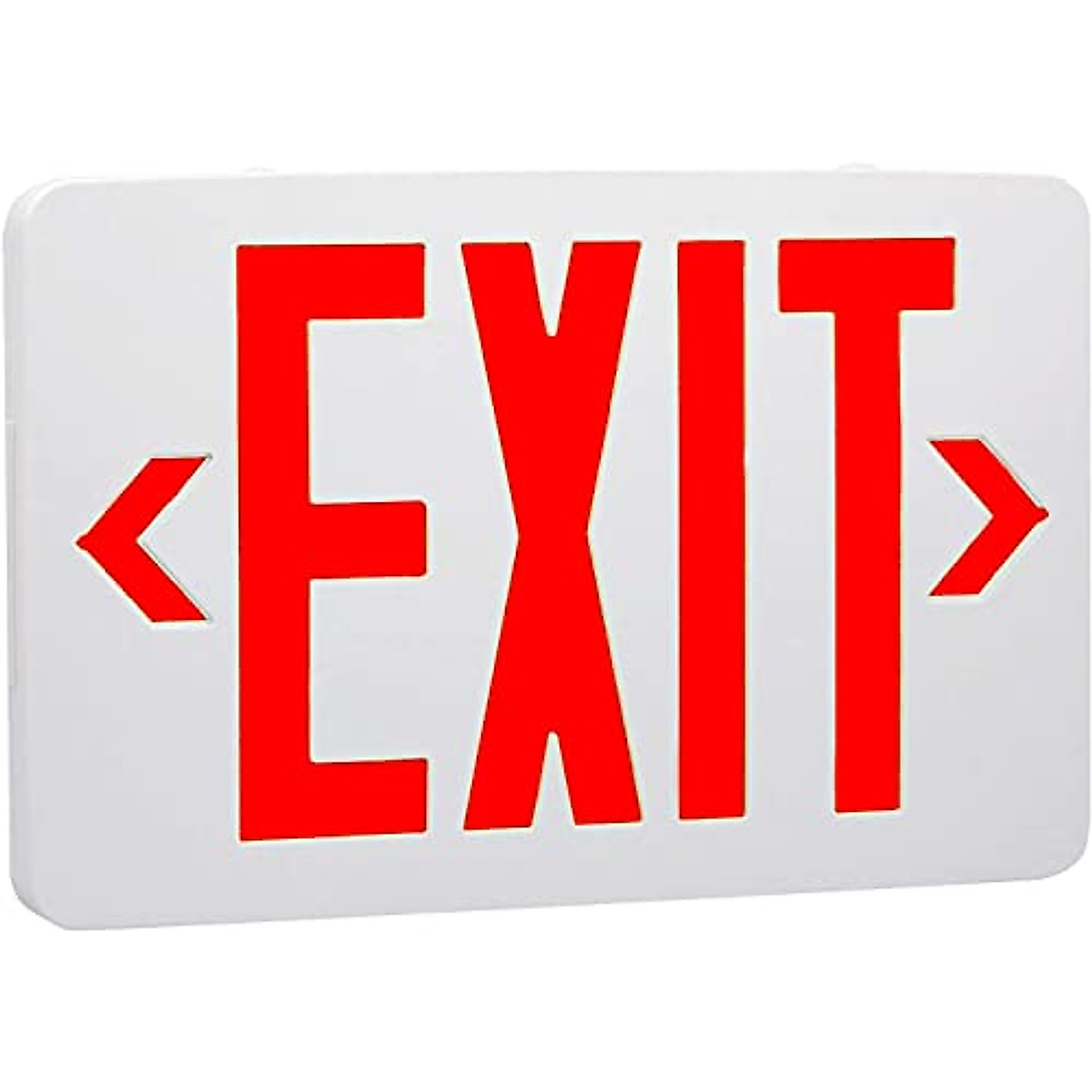 OSTEK Red LED Exit Sign Light - Standard - 90 Minutes Battery Backup, Dual LED Lamp ABS Fire Resistance UL-Listed