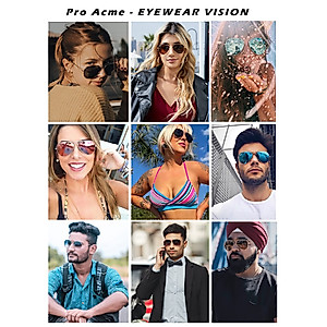 Pro Acme Classic Aviator Sunglasses for Men Women 100% Real Glass Lens (Gold/Brown)