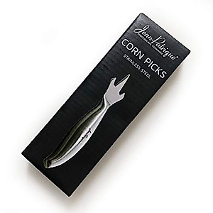 Corn on the Cob Skewers - Set of 2 - Stainless Steel Corn on the Cob Holders Set, Sweetcorn Holders with a Secure Triple-Pronged Corn Holder & Study Ergonomic Handle - by Jean Patrique
