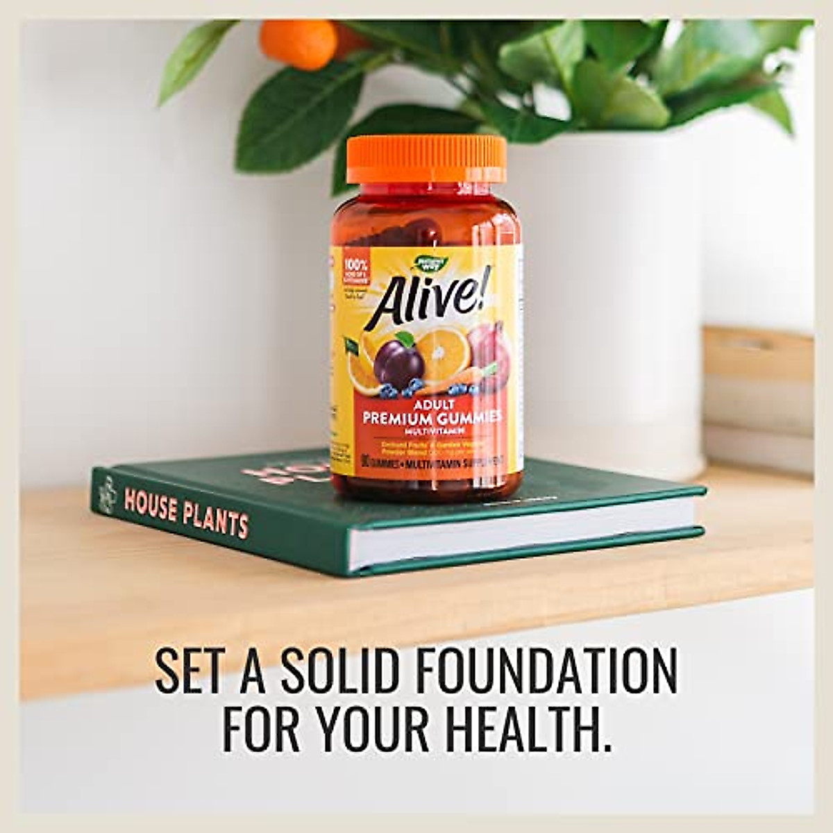 Nature’s Way Alive! Premium Adult Gummy Multivitamins, Essential Vitamins & Minerals, Supports Whole Body Wellness*, Vegetarian, Grape and Cherry Flavored, 90 Gummies