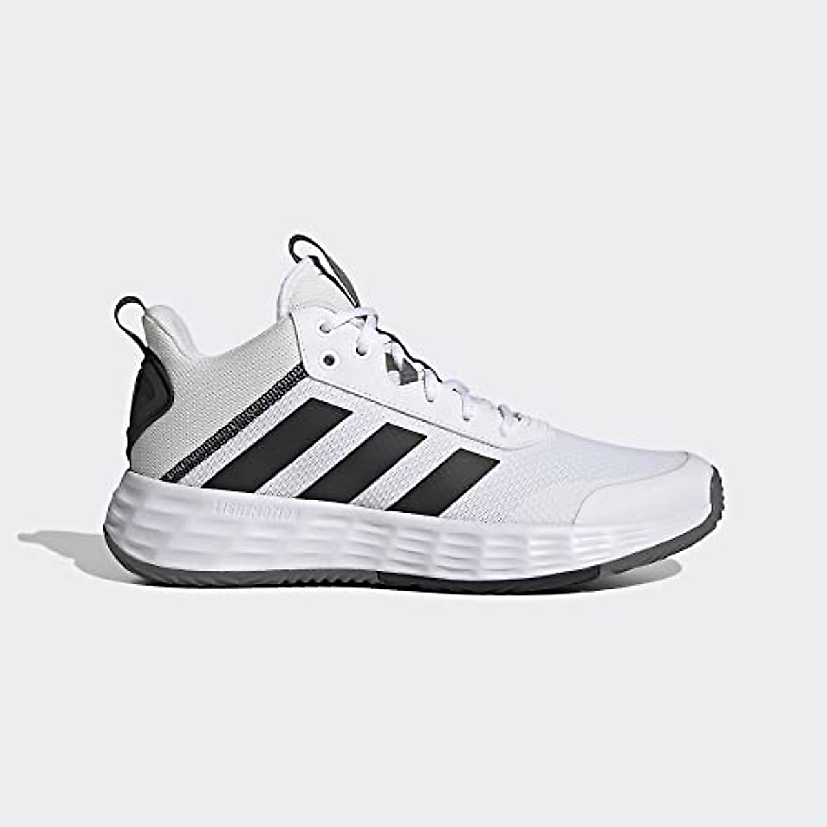 adidas Men's Own The Game 2.0 Basketball Shoe, White/Black/Grey, 9