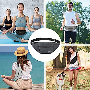 Crossbody Fanny Pack Belt Bags Women Men Shoulder Sling Bag with 4-Zipper Pockets,Gifts for Enjoy Sports Festival Workout Traveling Running Casual Hands-Free Waist Pack Carrying All Phones, Large