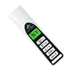 Amplim Baby Thermometer | 3-in-1 Accurate Infrared Thermometer for Ear, Forehead & Touchless, FSA/HSA Eligible Fever Thermometer for Baby, Infants, Toddlers, Kids & Adults | White Base Stand & Clock