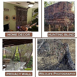 Yeacool Camo Netting Camouflage Netting Camo Blind Army Net Sunshade Mesh for Hunting Military Decorations Party Shooting (Camo Bionic Leaves, 32.8ftx5ft, 10m*1.5m)