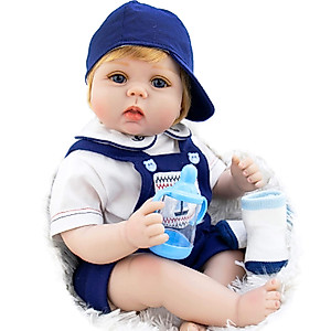 Milidool Reborn Baby Dolls, Lifelike Realistic Newborn Boy Doll, Gift for Grandma and Kids 3+