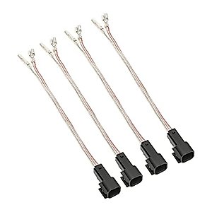 RED WOLF Car Speaker Wiring Harness Connector Adapter Fit Ford F150 Edge Escape, Lincoln Navigator Town Car, Mazda 3/5/6 1998-2011 Mount Aftermarket Front Rear Door Speaker Wire Cable Plug 4 PCS