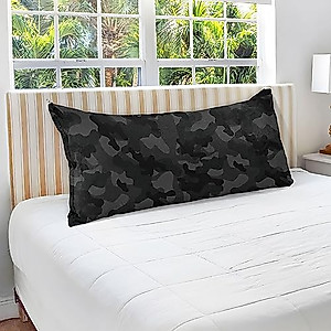 Dark Abstract Camo Pillow Cases King Size Super Soft Pillowcase with Zipper Washed Microfiber Pillowcases for Bedroom Sofa Couch Home Decoration