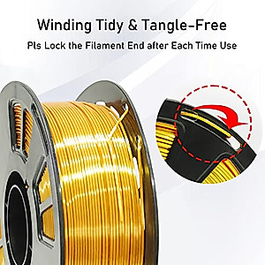 OEM MIKA3D 1KG Silk Metalic Shiny Gold PLA 3D Printer Filament, Widely Support for Most 3D Printing Printer, 2.2lbs 1KG 1.75mm 3D Printing Silk PLA Material