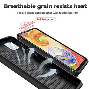 Guzhthi for Samsung Galaxy A04 Case: with Cell Phone Screen Protector Glass and Camera Back Cover Protective Heavy Duty Shockproof Rugged - Military Protection Bumper - Black Jc