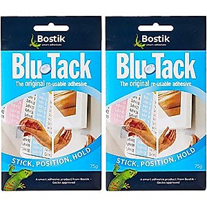 Blu-Tack LLC Reusable Adhesive 75g (2-Pack)