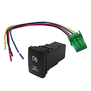 Blue Fog Light Push Button Switch LED Push Switch for 2021 Toyota Tacoma SR5 Extended Cab Pickup 4-Door
