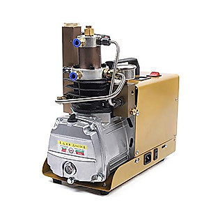 CNCEST 110V High Pressure Electric PCP Air Compressor 30MPa 4500PSI Diving Pump, Water Cooling, 130L/min Air Output, 2800r/min Motor speed