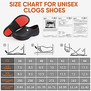 phurnit Black Non Slip Work Shoes for Women Men - Slip Resistant Waterproof Oil-Proof Comfortable Chef Shoes Best Shoes for Standing All Day Easy to Clean Hospital Nursing Black Work Shoes Men Women