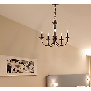 Bel Air Lighting TG9015 ROB Traditional Five Chandelier Outdoor-Post-Lights, Bronze/Dark