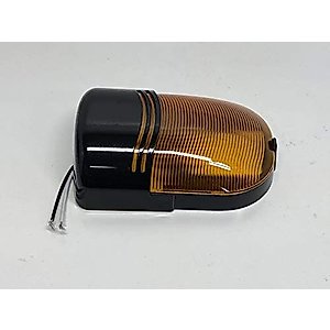 Command Electronics 12V Amber RV Camper Trailer Porch Black Base Scare Light Single Bulb Wet or Dry