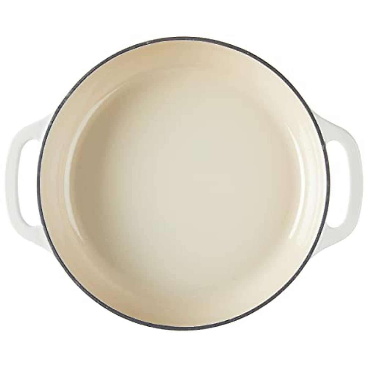 Lodge 3.6 Quart Enameled Cast Iron Oval Casserole With Lid– Dual Handles – Oven Safe up to 500° F or on Stovetop - Use to Marinate, Cook, Bake, Refrigerate and Serve – Oyster White