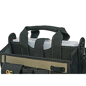 CLC Custom LeatherCraft 1529 16 In. Center Tray Tool Bag, 16 Pocket