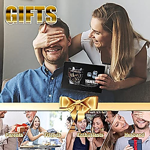 Wine Chillers Metal Ice Cube - 8 PCS Stainless Steel Whiskey Stones, Reusable Whiskey Rocks Beverage Chilling Stones for Scotch and Bourbon, Drinking Gifts Set for Men Dad Husband