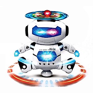 360 Rotating Smart Space Dance Robot Electronic Walking Toys
