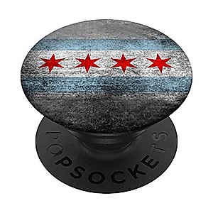 Vintage Aged Chicago Flag Windy City PopSockets Swappable PopGrip