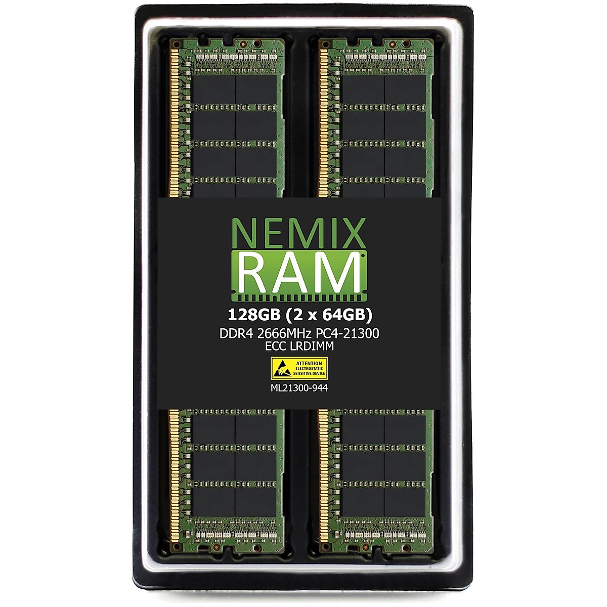 NEMIX RAM 128GB (2X64GB) DDR4 2666MHZ PC4-21300 4Rx4 1.2V CL19 288-PIN ECC LRDIMM Load Reduced Server Memory KIT Compatible with Apple Mac Pro 2020 7,1 Rack Computer