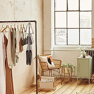 Audoloku Hanging Boot Storage Shoe Rack for Closet Organizers and Storage Hanging Boots Organizers Dust Cover with 6 Pockets for Boots, Gray