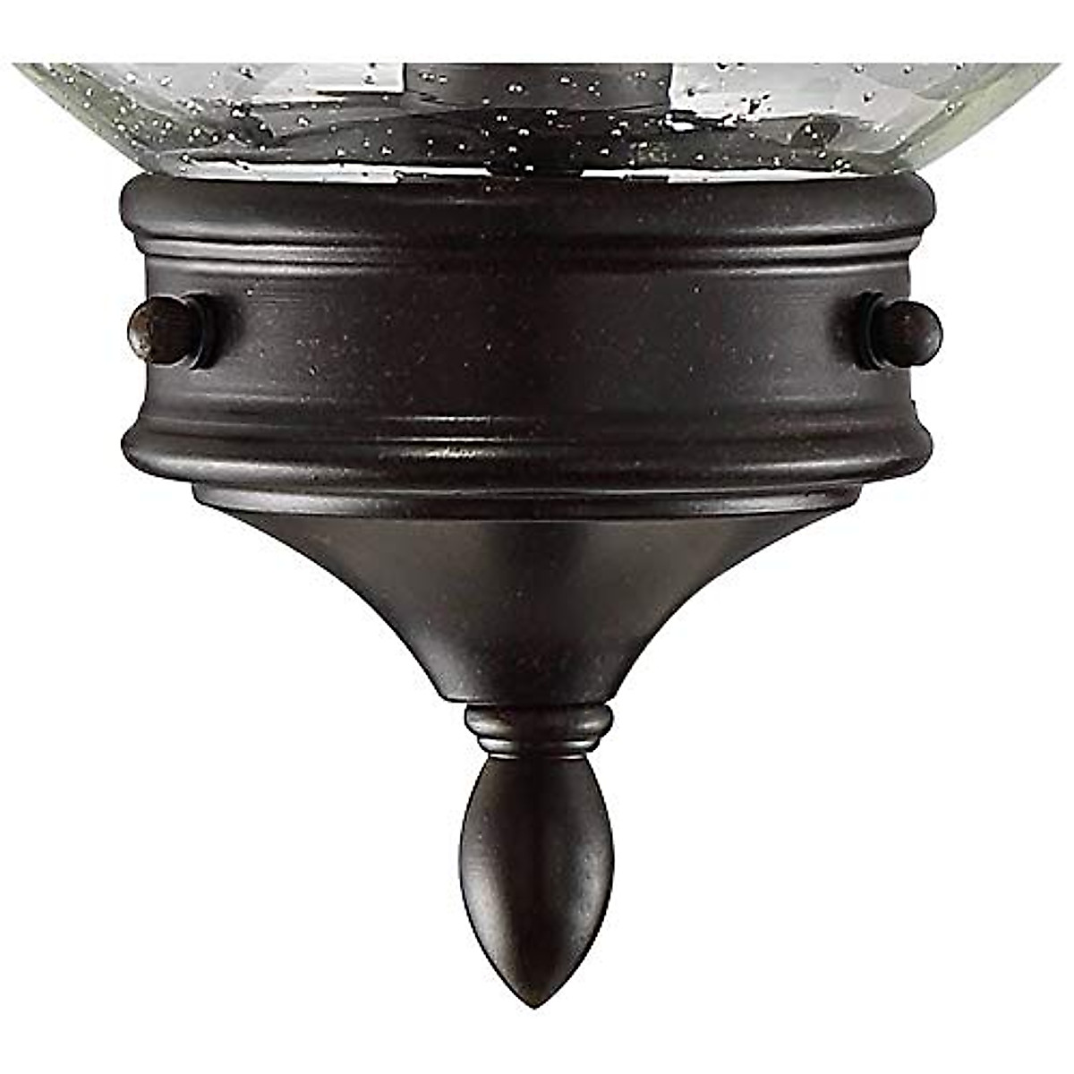 Carriage Country Outdoor Ceiling Light Hanging LED Dimmable Bronze 22" Clear Seedy Glass Decor Exterior House Porch Patio Outside Deck Garage Front Door Garden Home Roof Gazebo - Franklin Iron Works