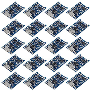 20pcs 18650 Lithium Battery Charging Board TP4056 Micro USB Charging Board 5V 1A with Battery Protection Dual Functions TP4056 Lithium Battery Charge Module