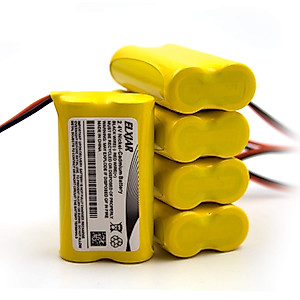 elxjar (5-Pack) 2.4V 600mAh BP2-A Dual-LITE Ni-CD Battery Pack Replacement for Exit Sign Emergency Light, CSXWREB3 HUBBEL Battery, BP2A BP2-0A 0BP2-0A