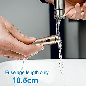 ARECTECH Mini Portable Shaver Pocket Razors Electric Razor for Men USB Rechargeable LED Battery Display Best for Travel Shaves Touch Up Shaves Cordless Gold