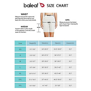 baleaf Biker Shorts Women Yoga Gym Workout Spandex Athletic Running Volleyball Tummy Control Compression with Pockets 8" White S