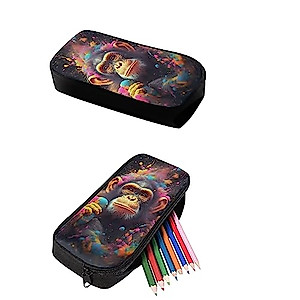 Cute Monkey Kids Backpack School Bag With Lunch Bag and Pencil Bag for Teen Boys Middle Junior High School Bookbag Rucksack Lightweight Shoulder Handbag Daypack Satchel