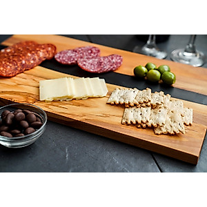Italian Oliver Wood Cheese board, Charcuterie board Resin board, Kitchen decor, Resin art, Epoxy (Black Zircon)
